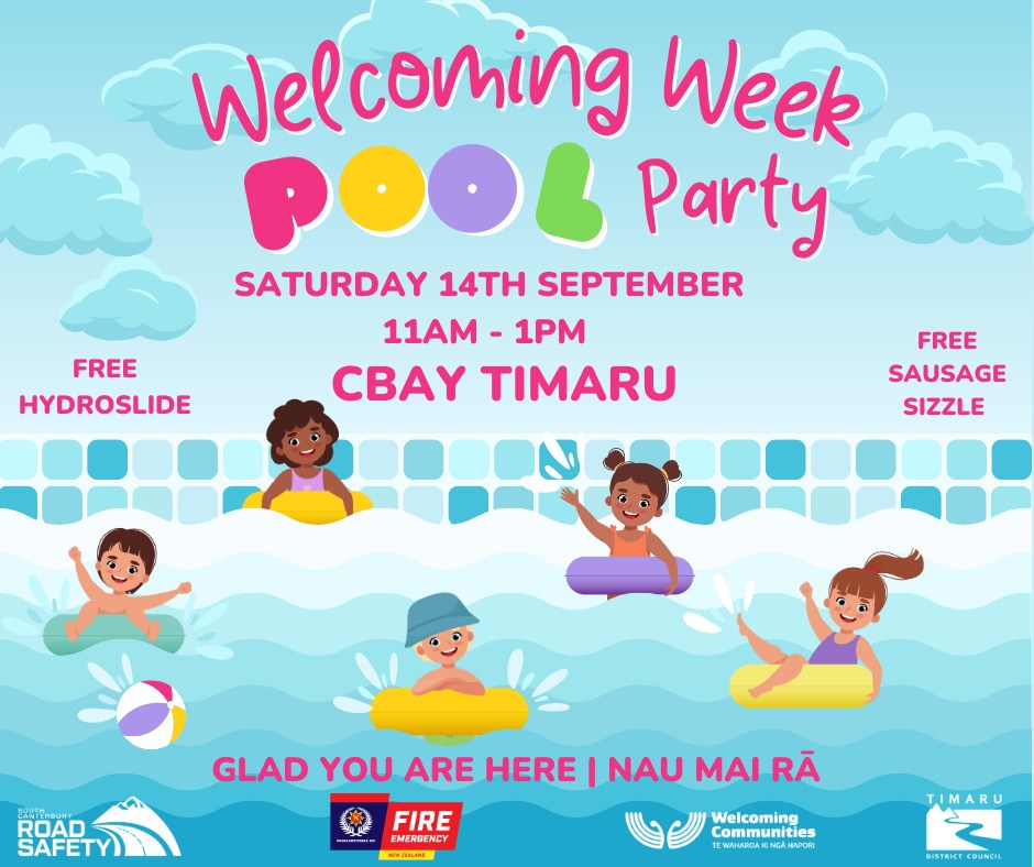 Welcoming Week Pool Party | South Canterbury Road Safety